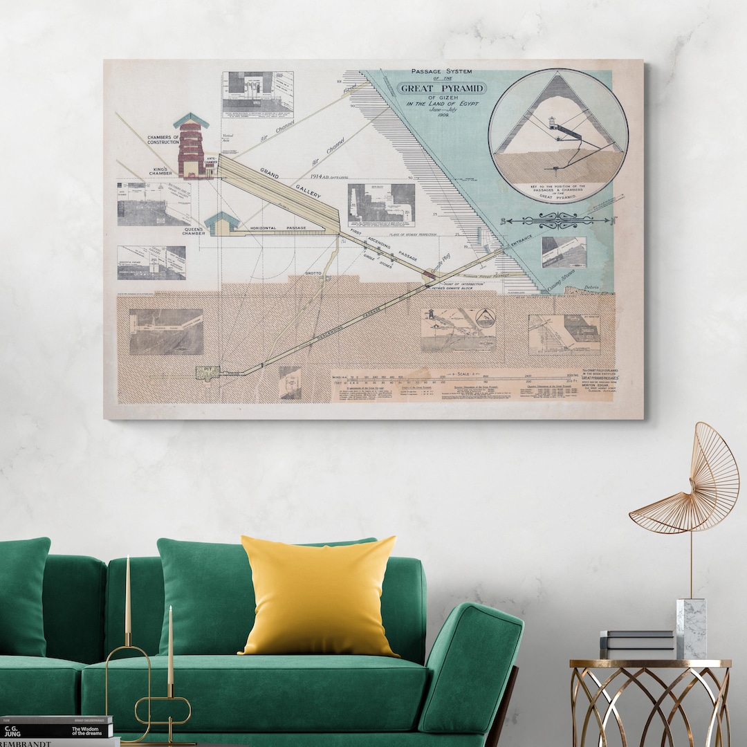 Cross Section Map of the Great Pyramid of Giza – Ancient Egyptian ...