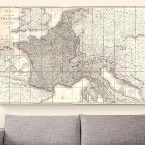 1813 Map of Napoleonic France – First French Empire Cartography Showing ...