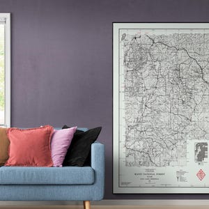 1931 Topographical Map of Manti National Forest Historical American ...