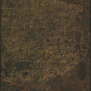 1247 Earliest Surviving Map of Ancient China Asia Asian Chinese Dynasty ...