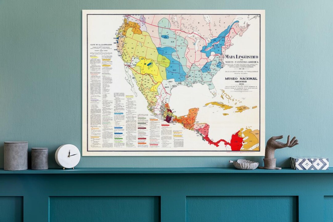 Map of Indigenous Languages of North and Central America Linguistic ...