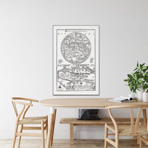 1450 Cardinal Borgia World Map Medieval Mappa Mundi Cartography History ...