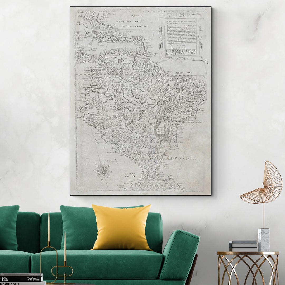 1562 Paolo Forlani Map of South America Lafreri School Cartography ...