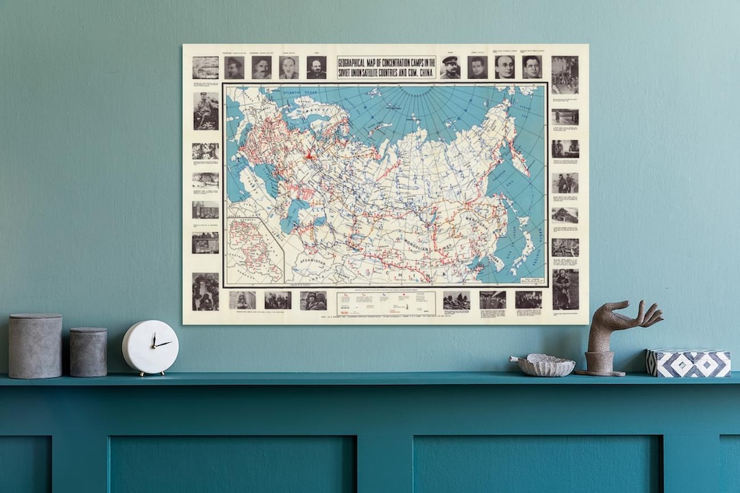 1945 Map of Soviet Union Concentration Camps and Gulags Historical ...