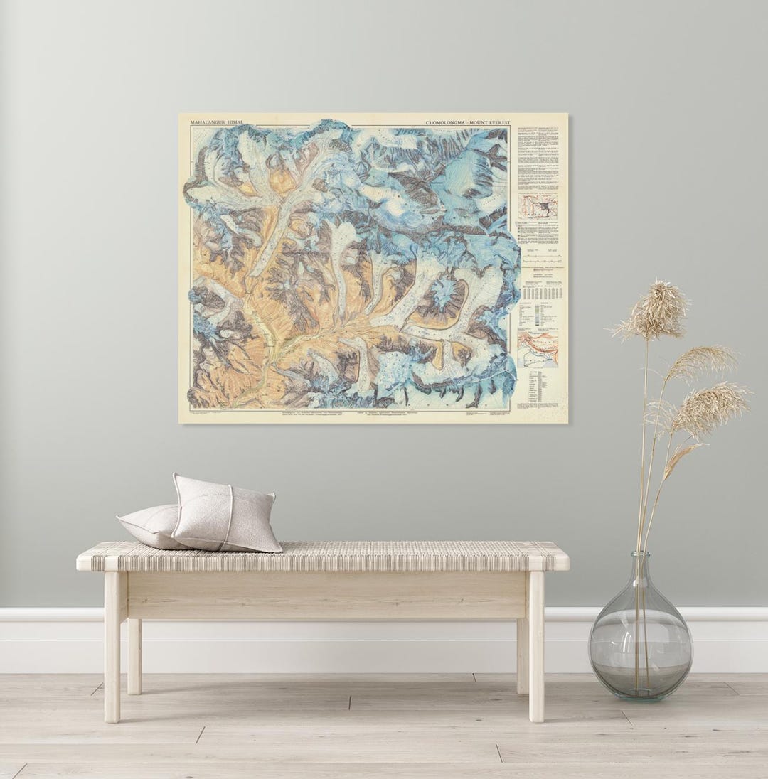 Mapa geológico del monte Everest Cordillera histórica del Himalaya ...