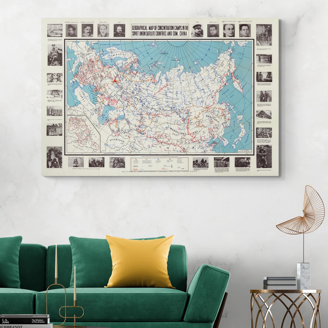 1945 Map of Soviet Concentration Camps and Gulags – World War Ii-era ...