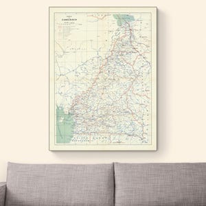 1927 Map of Cameroon – Colonial-era Africa Map Showing Provinces ...