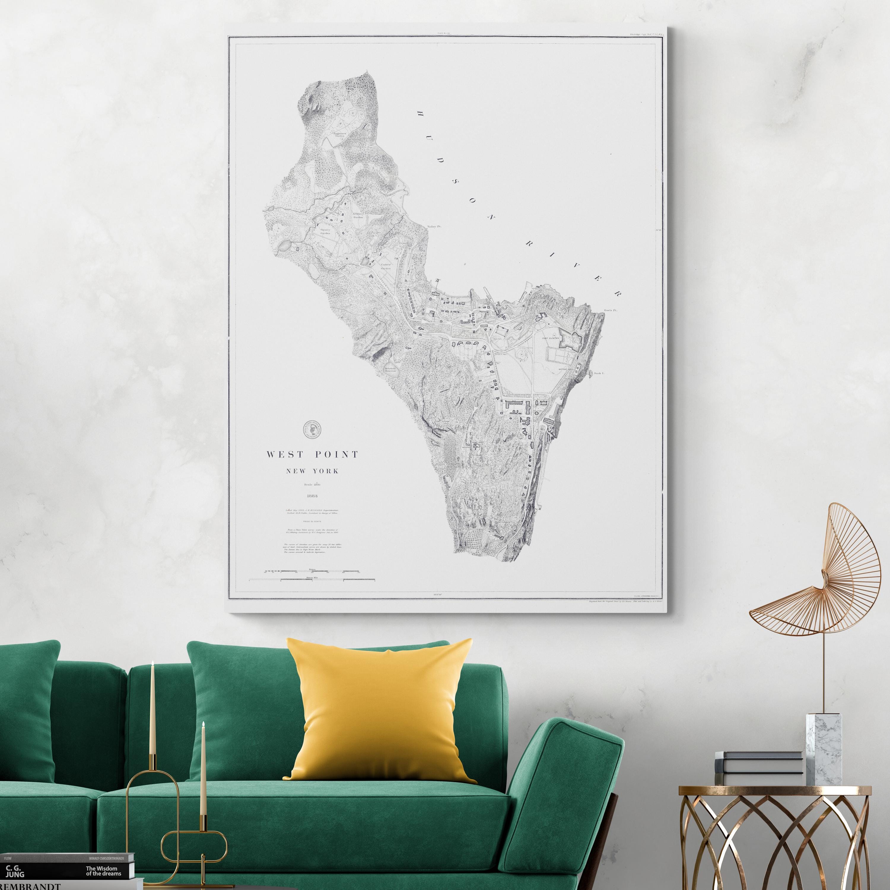 1883 Map of West Point Military Academy – Historic United States ...