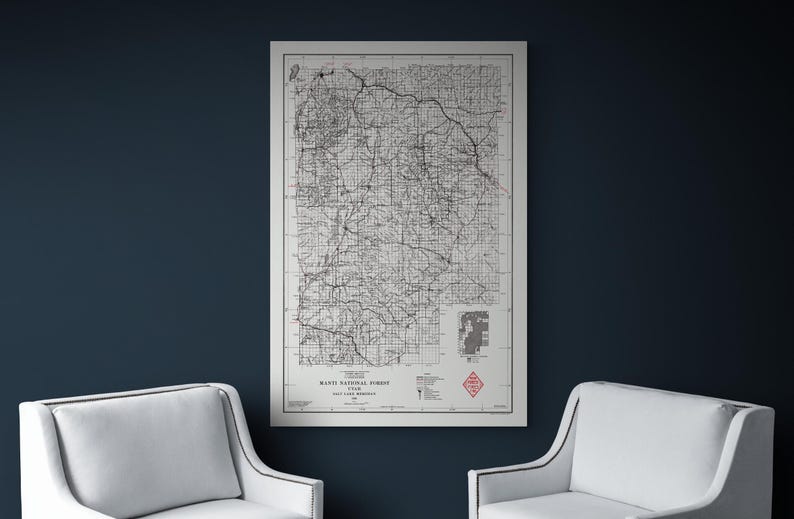 1931 Map of Manti-la Sal National Forest Utah – Historic U.S. Forest ...