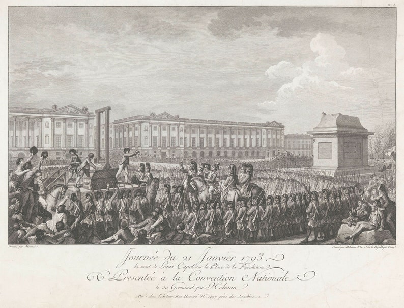 1793 Guillotine Execution of King Louis XVI of France French - Etsy