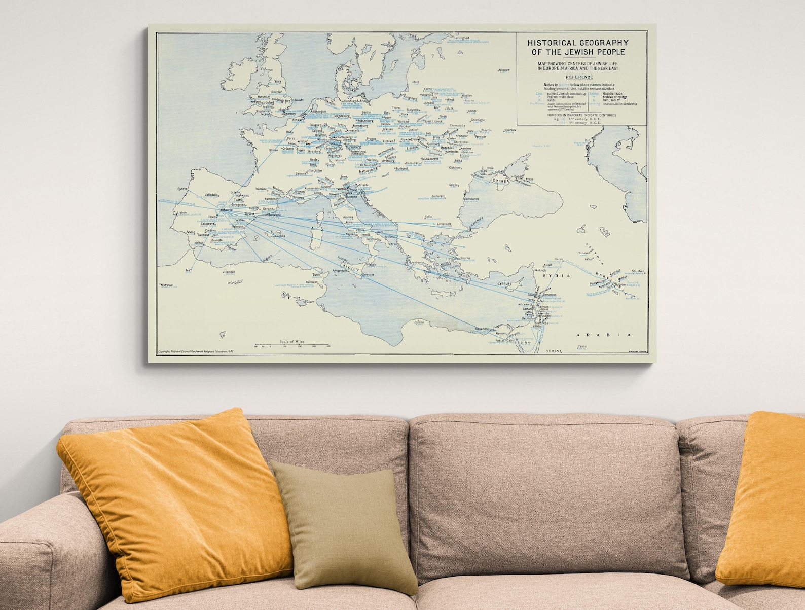 Map of Jewish History – Diaspora Map Showing Migration Patterns and ...