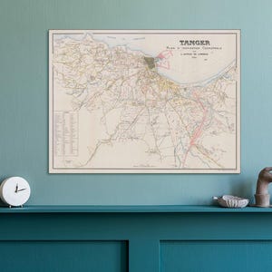 1924 Map of Tangier Morocco North African Moroccan Cartography History ...