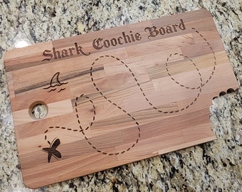 Shark-coochie-board Engraved Cutting Board - Etsy