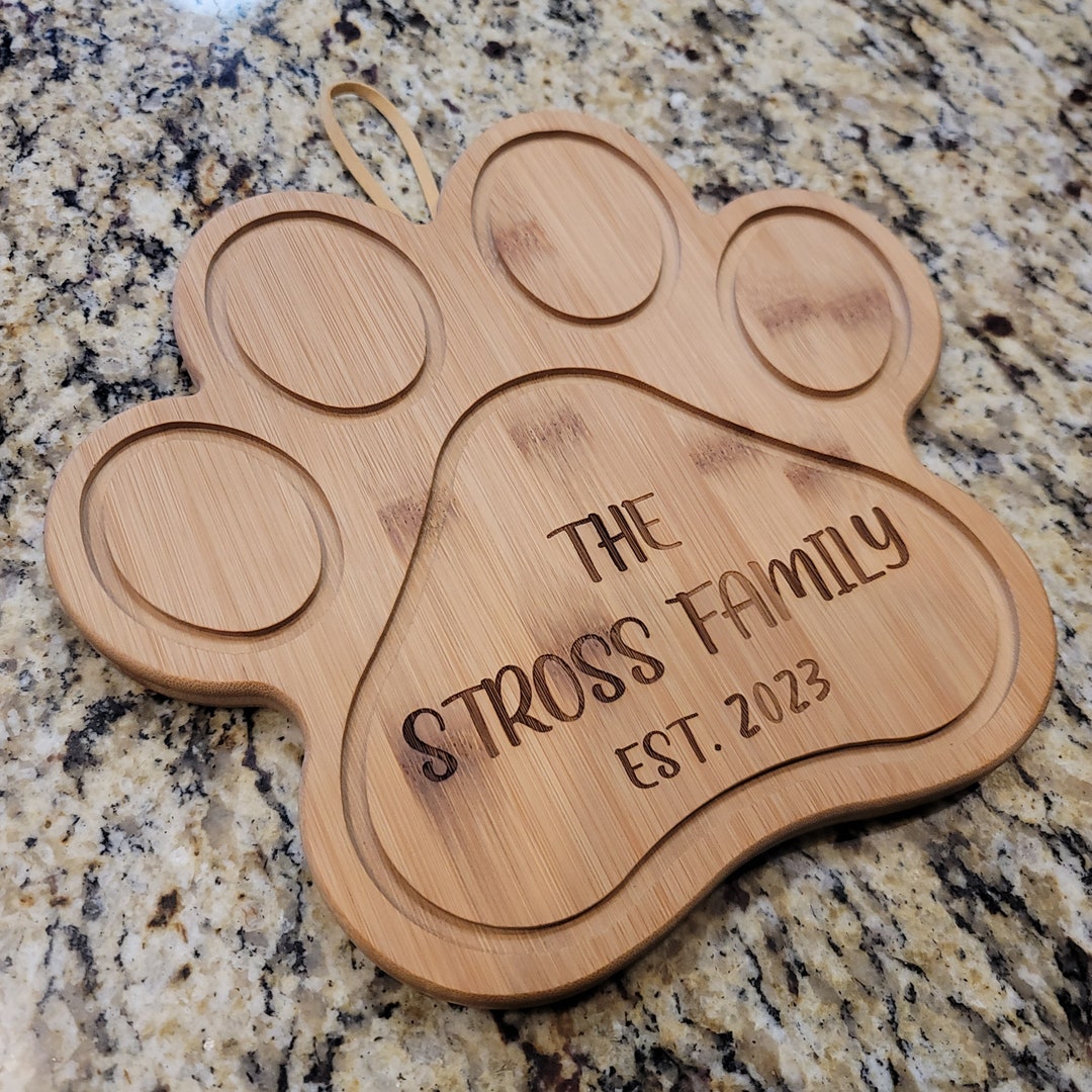 Custom Paw Print Charcuterie Board - Etsy