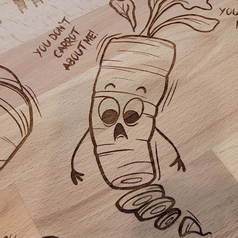 Vegetable MURDER Board - Etsy