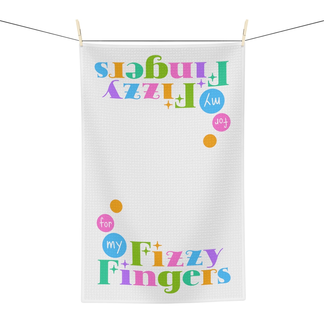 Fizzy Fingers White Soft Tea Towel - Etsy