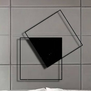 Rectangle Metal Wall Art, Minimalist Living Room Wall Sculpture ...