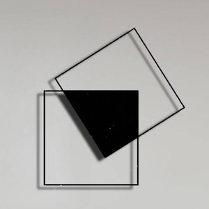 Rectangle Metal Wall Art, Minimalist Living Room Wall Sculpture ...