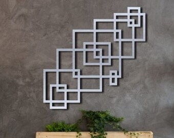 Square Metal Wall Art - Etsy