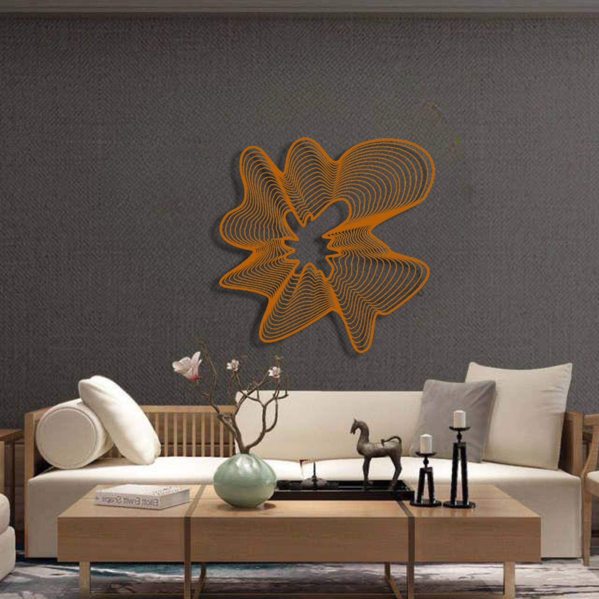 Bronze Metal Irregular Wall Sculpture,unique Wall Decor,irregular ...