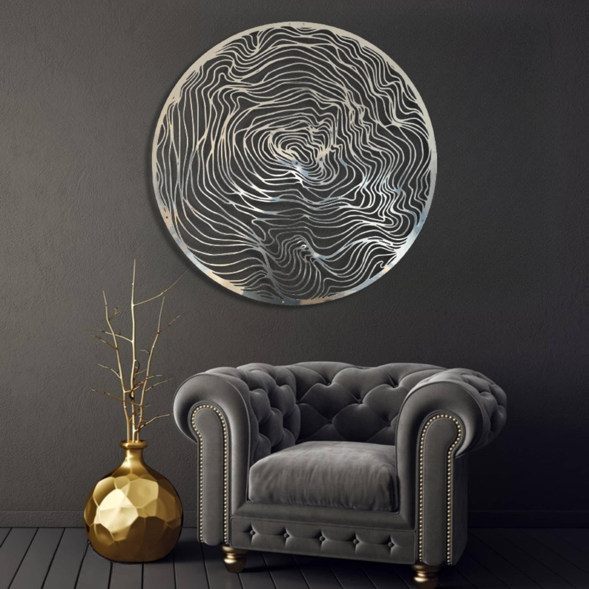 Life1 Golden Metal Irregular Wall Sculpture,unique Wall Decor,abstract ...