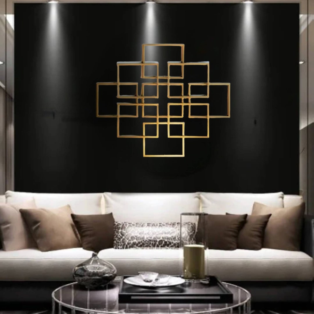 Wheatherproof Outdoor Wall Decor, Minimalist Square Living Room Wall ...