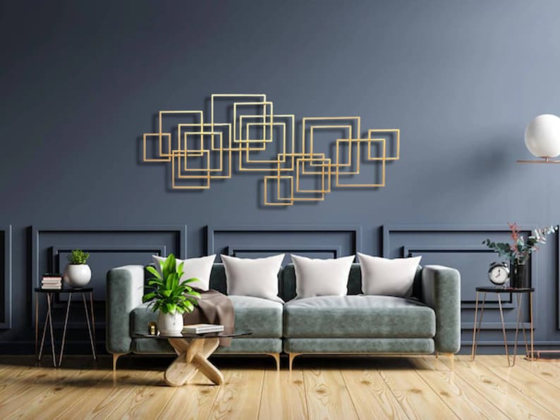 Metal Frame Artwork for Wallmetal Geometric Wall Hanging - Etsy