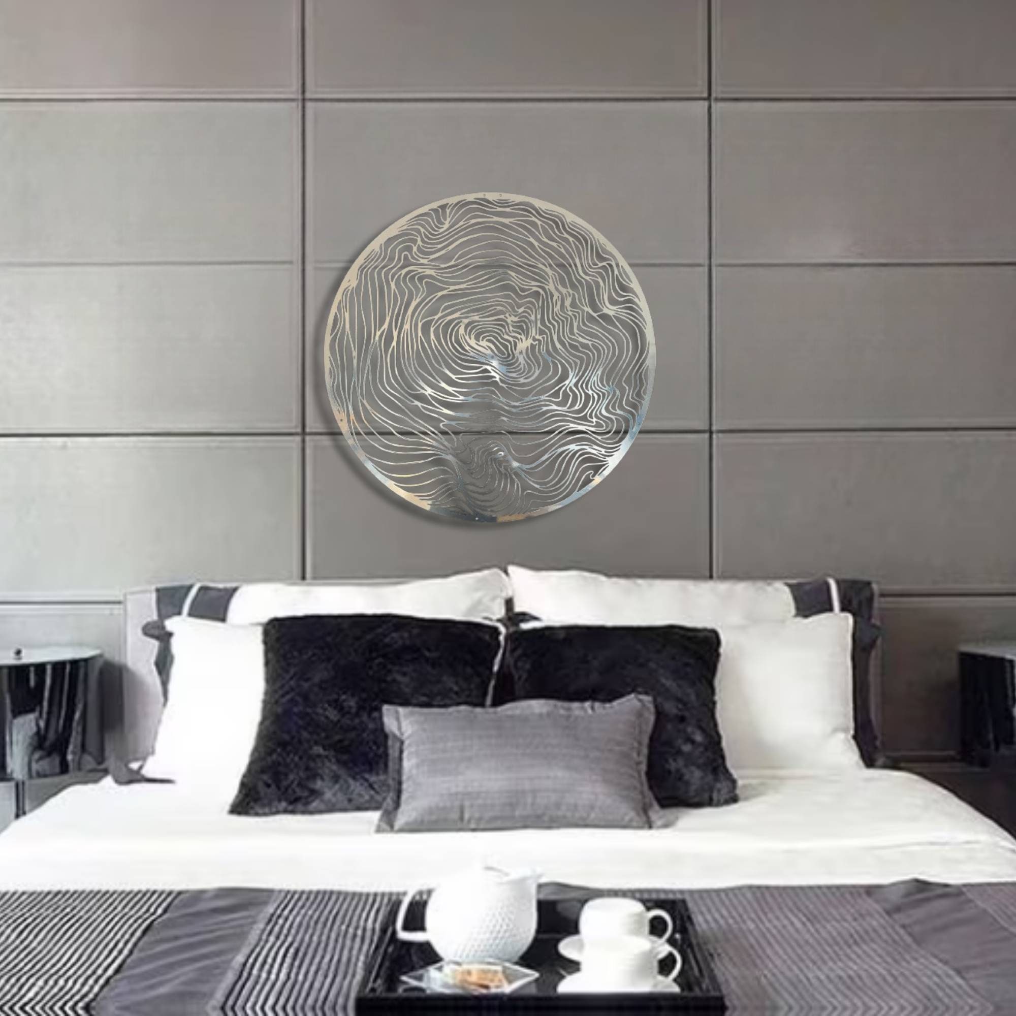 Life1 Silver Metal Irregular Wall Sculpture,unique Abstract Wall Decor ...