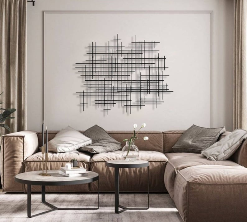 Metal Line Art for Wallminimalist Metal Black Wall Signmetal - Etsy