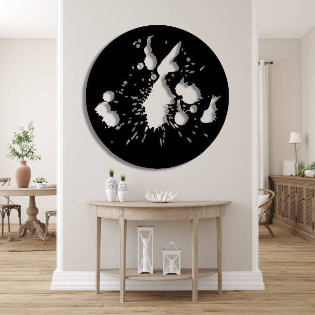 Circular Metal Paint Splatter Design Wall Art,metal Abstract Circular ...