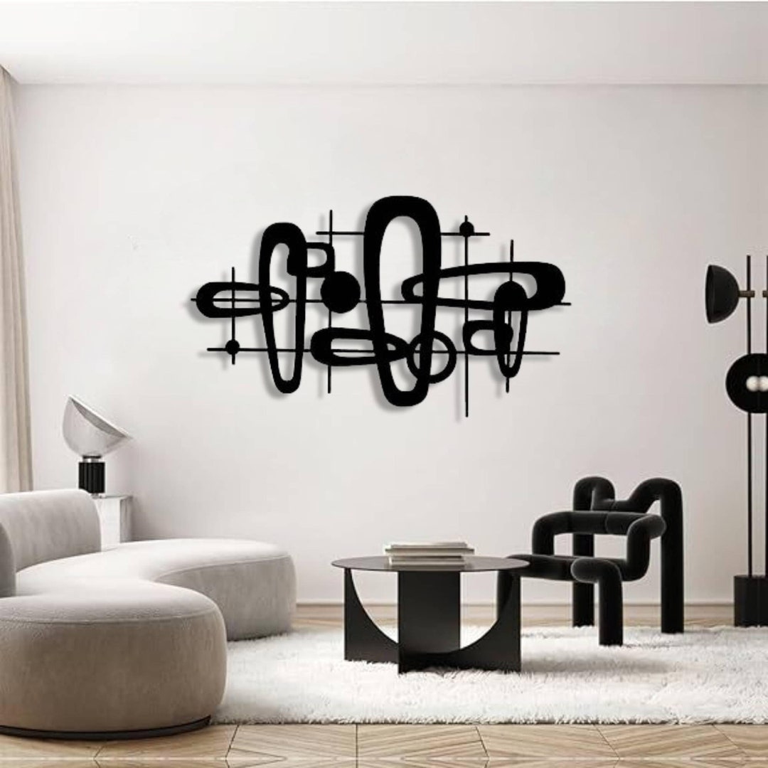 Abstract Metal Wall Decor,modern Wall Deco,minimalist Metal Wall ...
