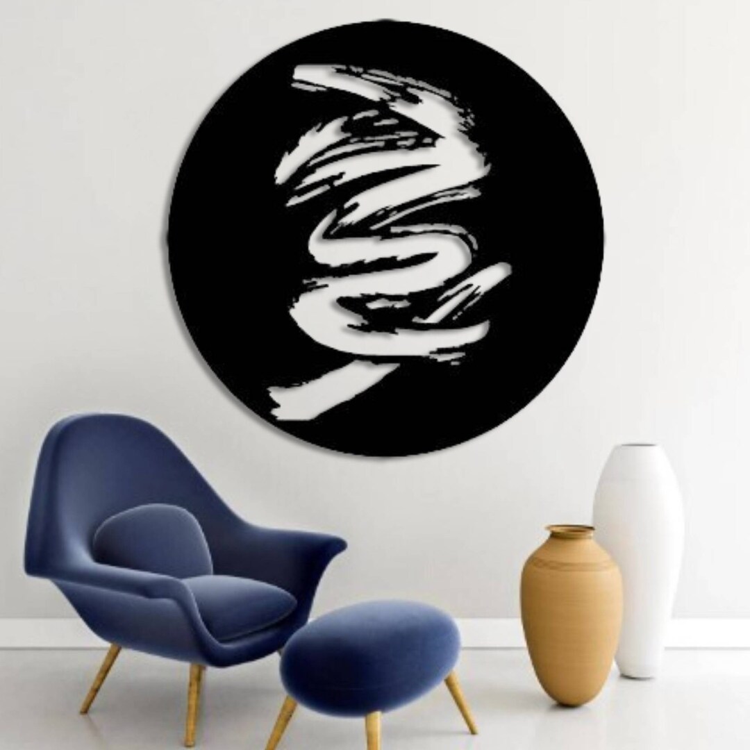 Circular Abstract Metal Irregular Wall Hanging,modern Metal Wall Art ...