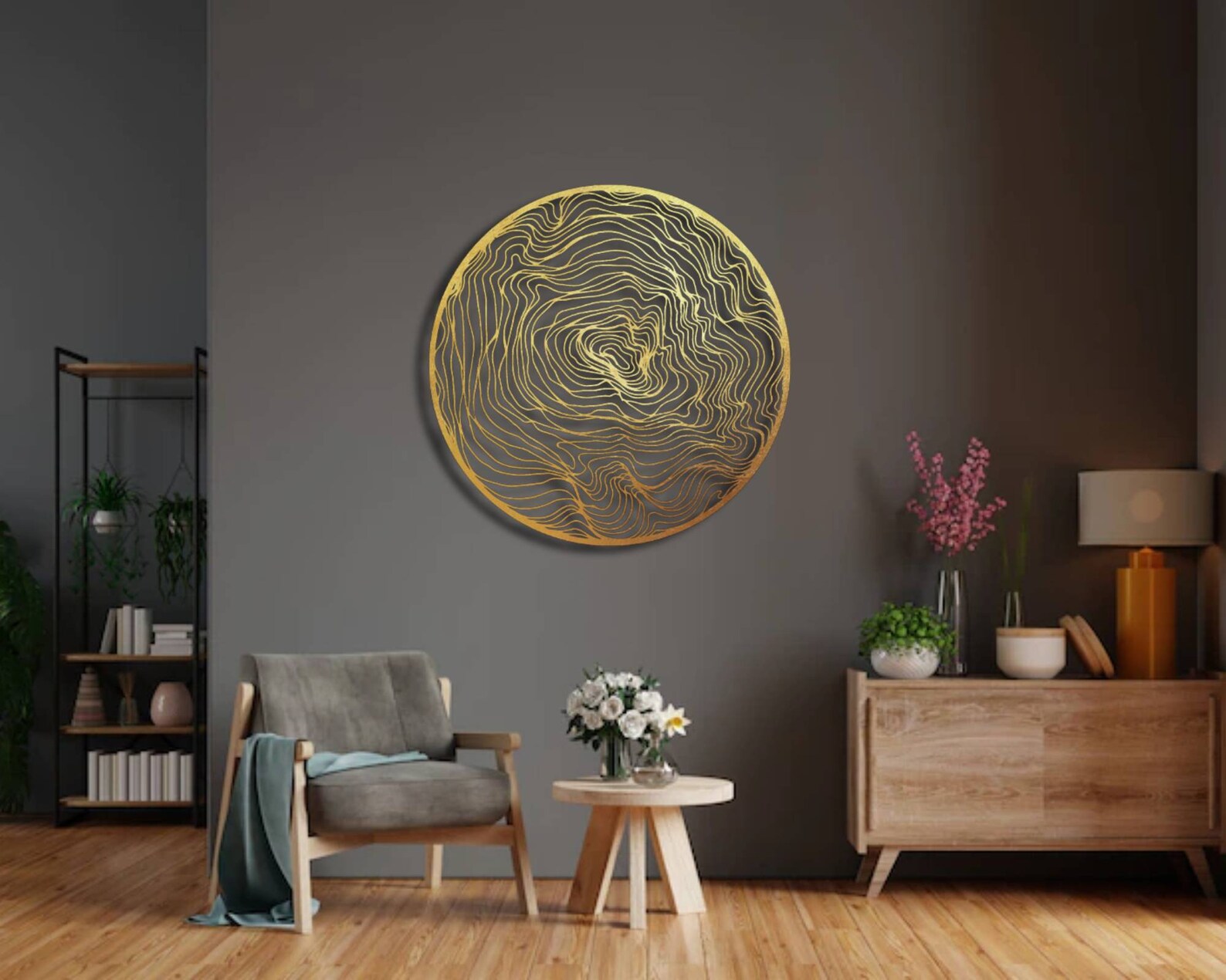 Life1 Golden Metal Irregular Wall Sculpture,unique Wall Decor,abstract ...