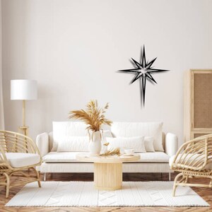 North Star Sign Black Metal Wall Art,north Star Sign Metal Wall Decor ...