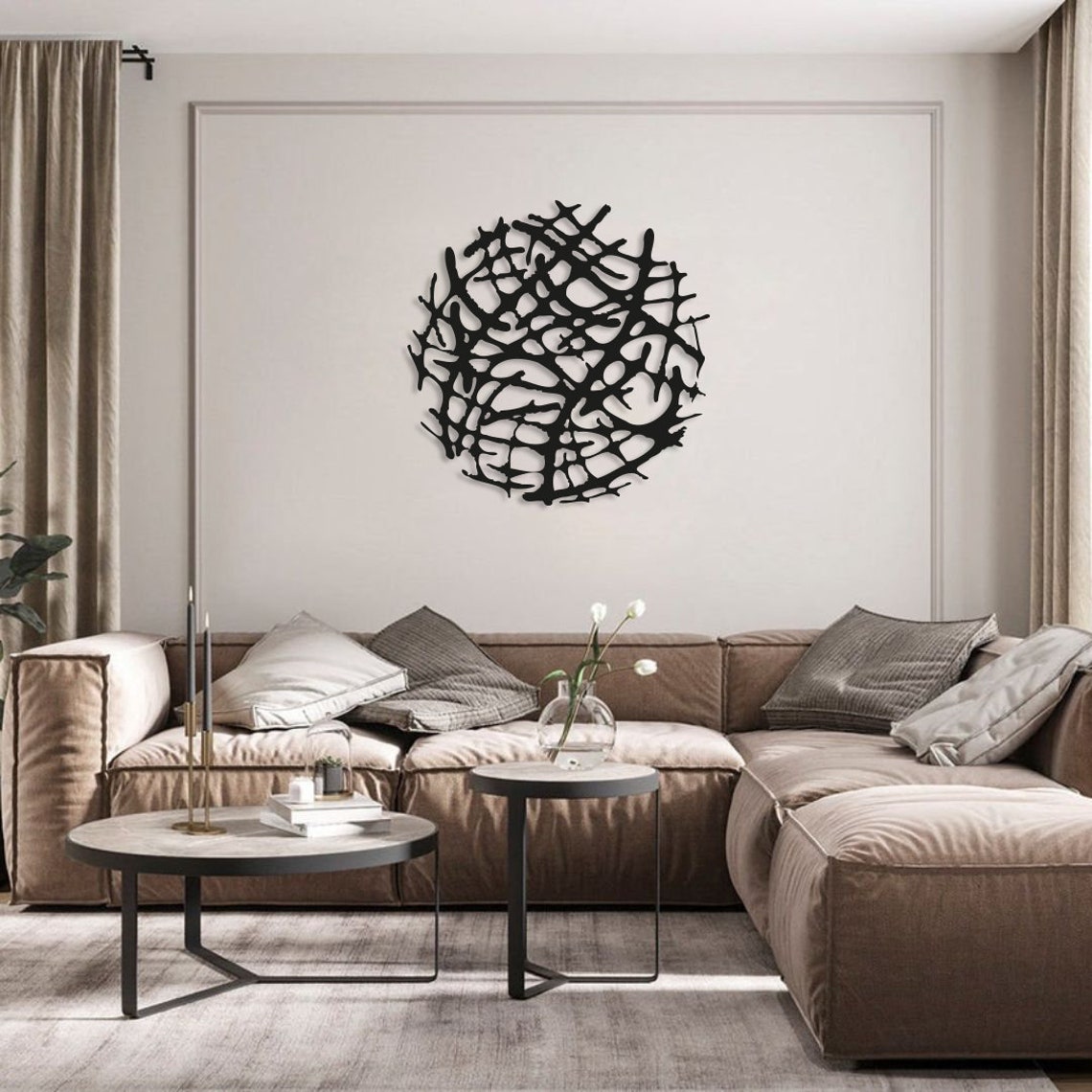 Circular Metal Storm Sign Wall Art Metal Sketch Sign for - Etsy