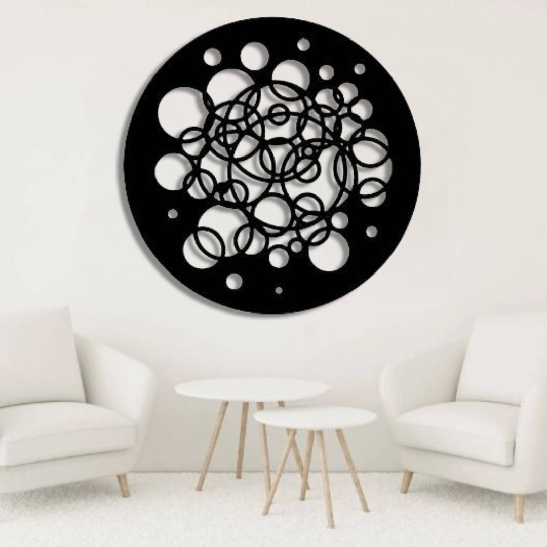 Metal Chic Wall Decor,metal Laser Cut Wall Decor,metal Circular Living ...
