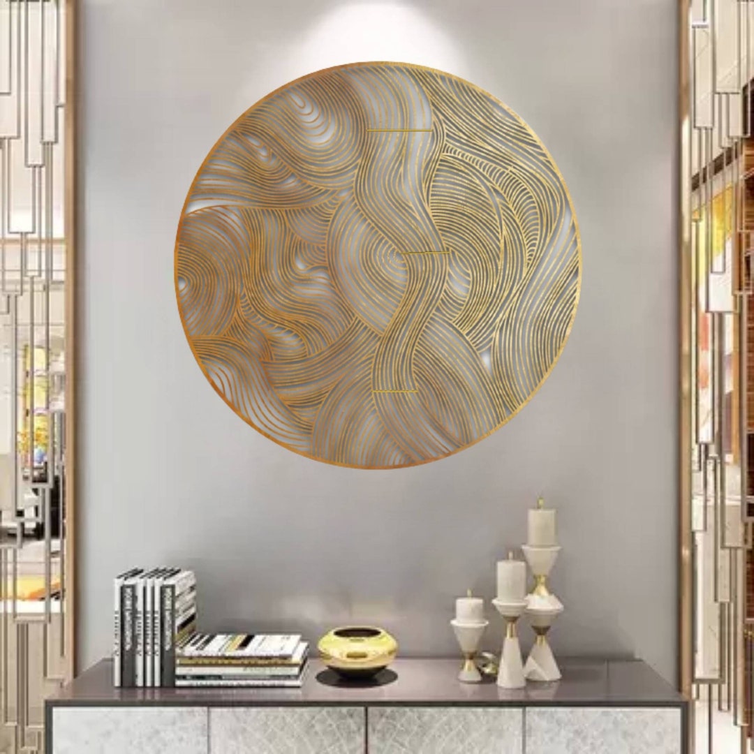 Life 4 Circular Abstract Metal Wall Sculpture,unique Wall Deco,abstract ...