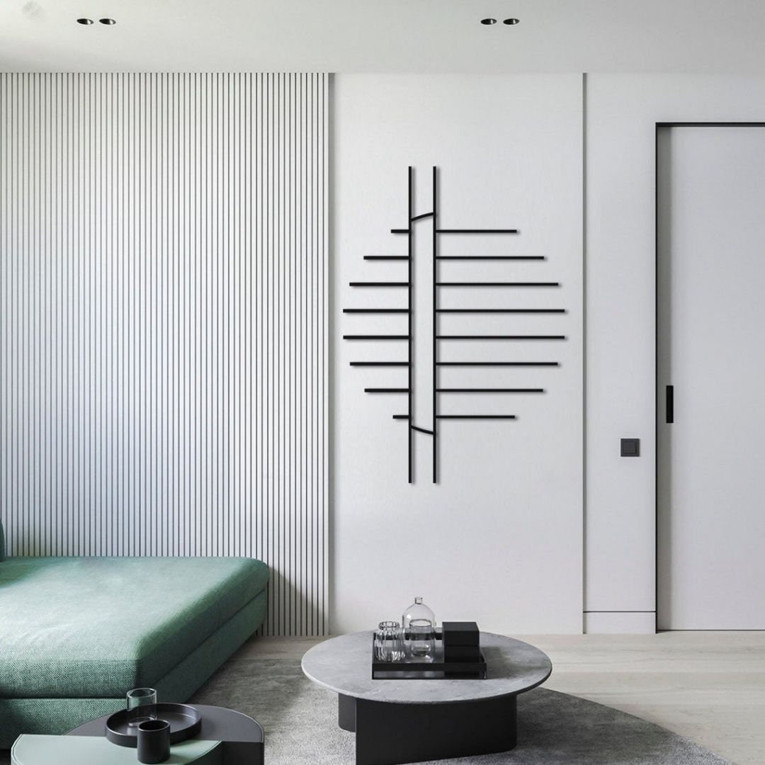 Minimalist Wall Art Geometric Metal Wall Art Scandinavian - Etsy