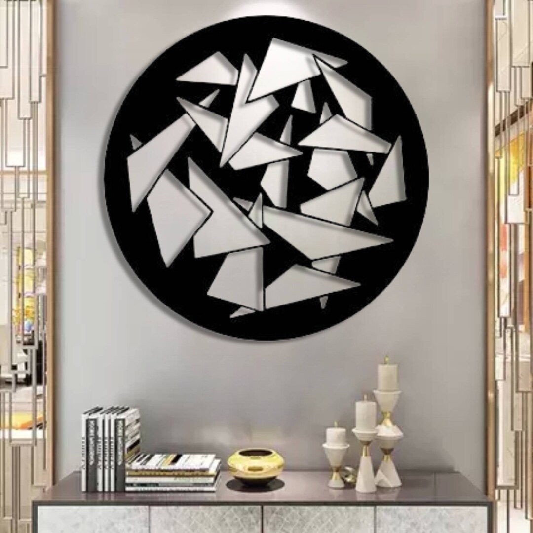 Boho Circular Metal Abstract Wall Art,metal Abstract Circular Wall ...