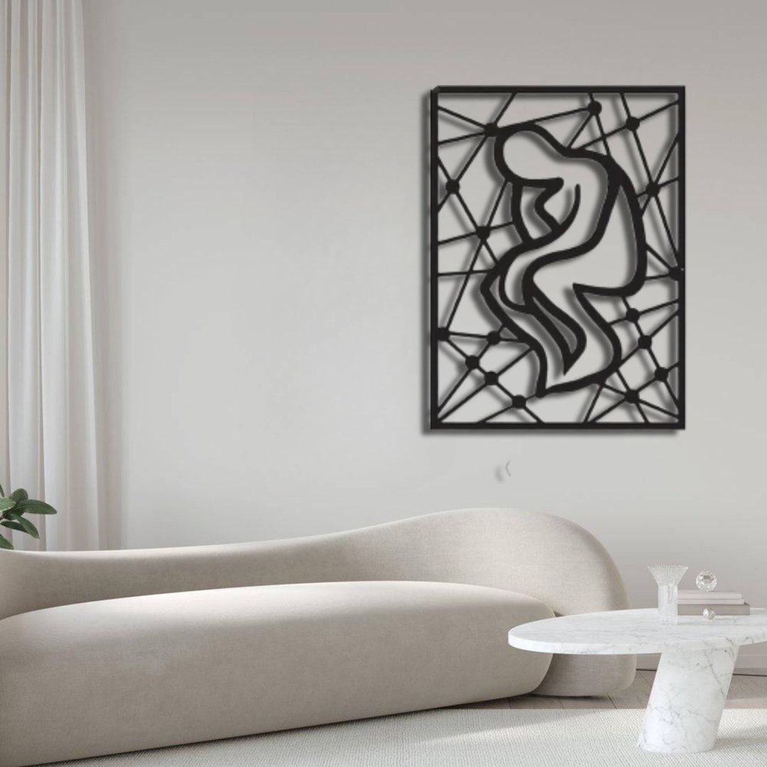 Thinking Man Metal Wall Sculpture,thoughtful Man Metal Wall Decor ...