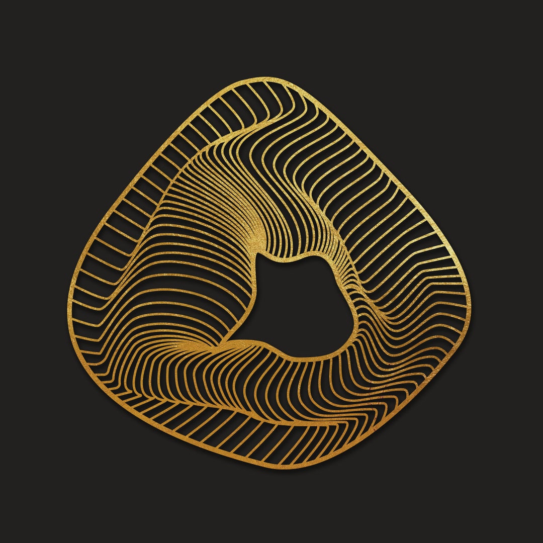 Golden Metal Irregular Wall Sculpture,unique Wall Decor,abstract Wall ...