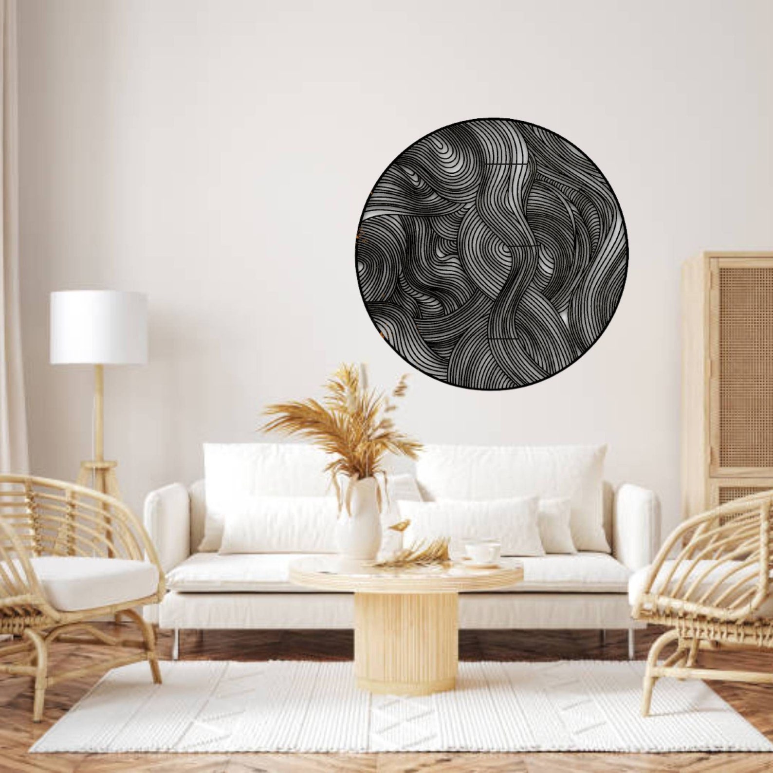 Life 4 Circular Abstract Metal Wall Sculpture,unique Wall Deco,abstract ...