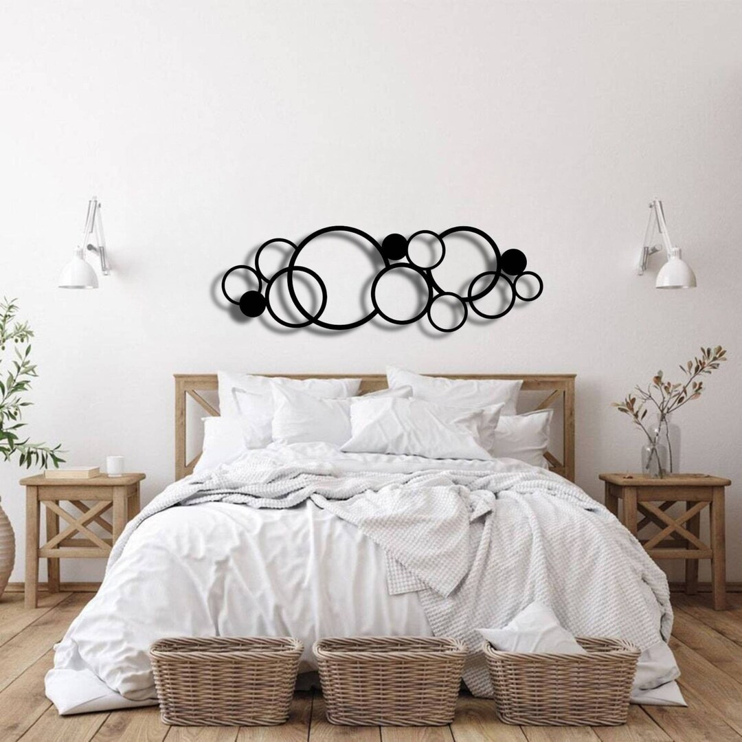 Matte Black Abstract Bubbles Metal Wall Art Metal Bubles Sign - Etsy