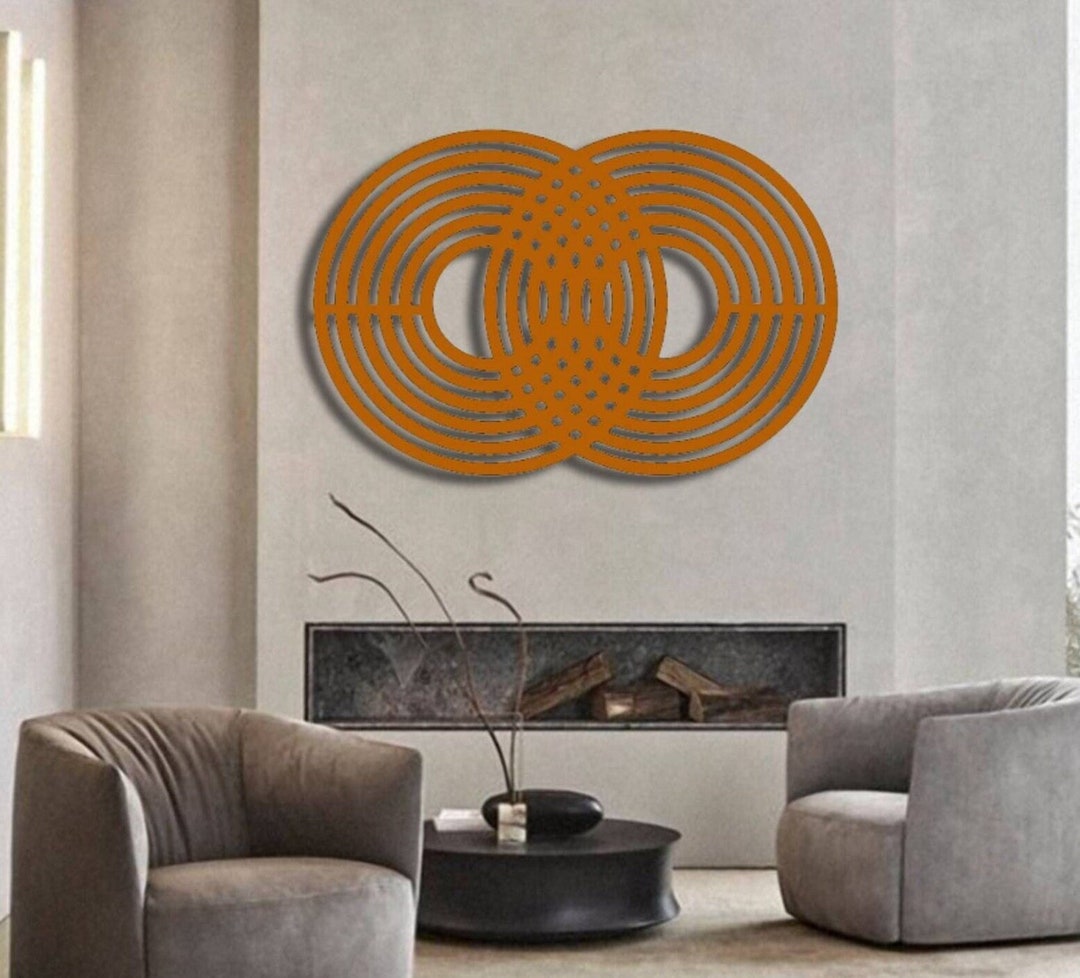 Irregular Circle in Circle Wall Decoration,abstract Metal Wall Hanging ...
