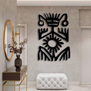 Aztec Metal Wall Hanging,aztec Figure Metal Wall Sculpture for Living ...