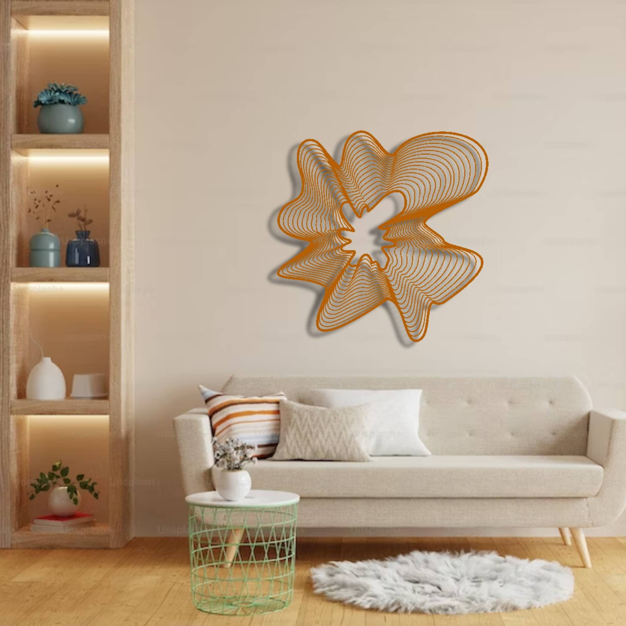 Bronze Metal Irregular Wall Sculpture,unique Wall Decor,irregular ...