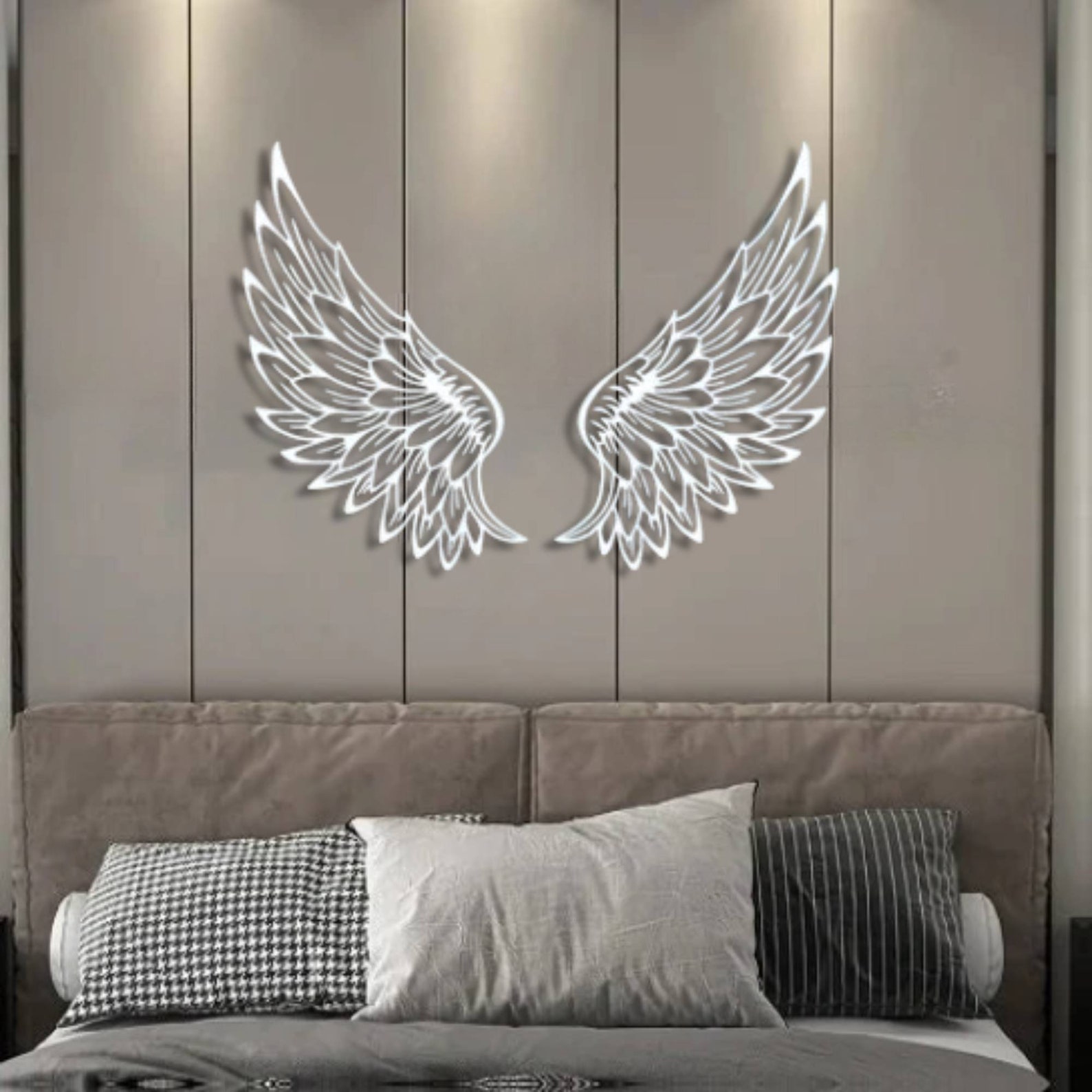Large Angel Wings Metal Wall Art, Large Angel Wings Wall Hanging,baby ...