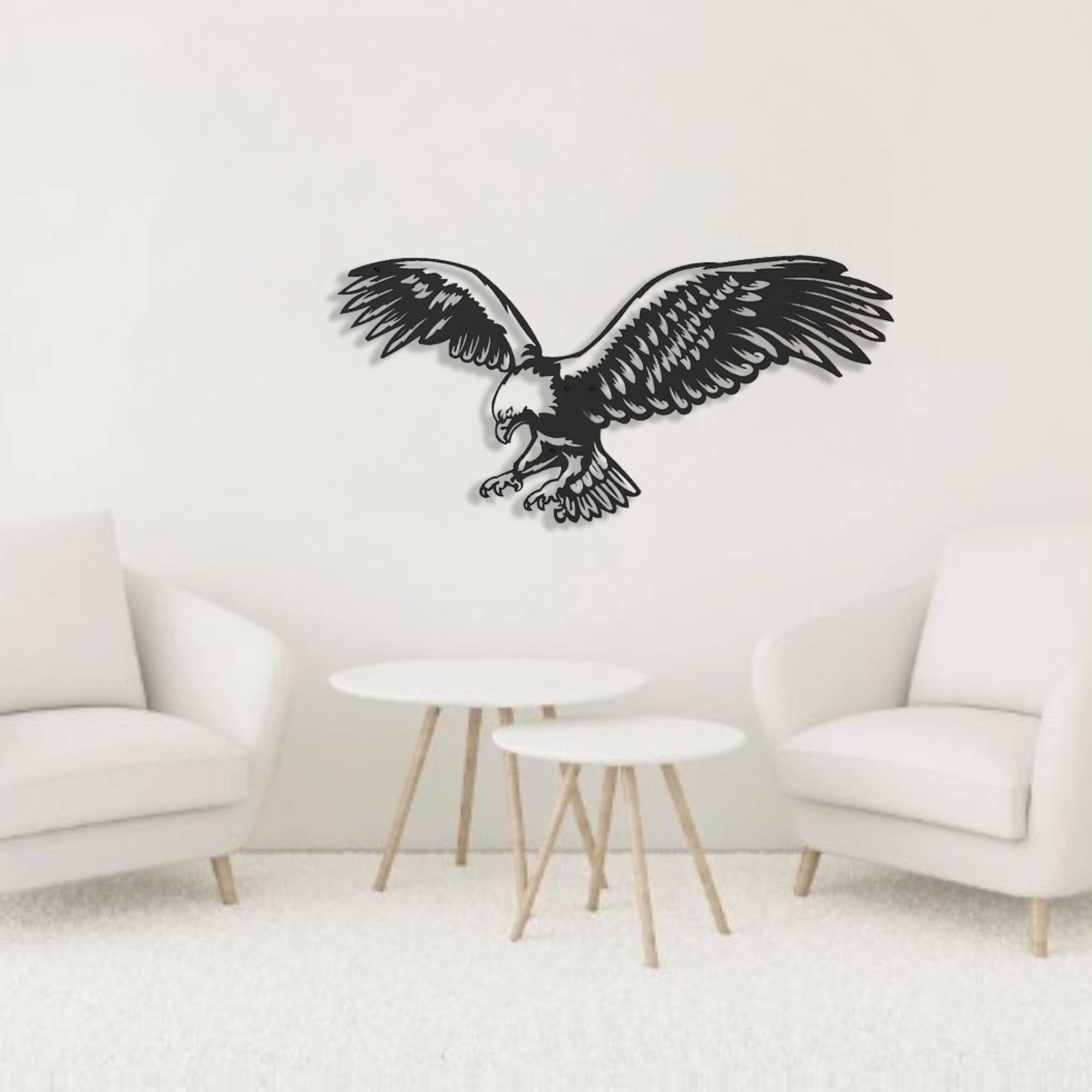 Metal Eagle Wall Signmetal Eagle Wall Decor3d Metal Eagle - Etsy