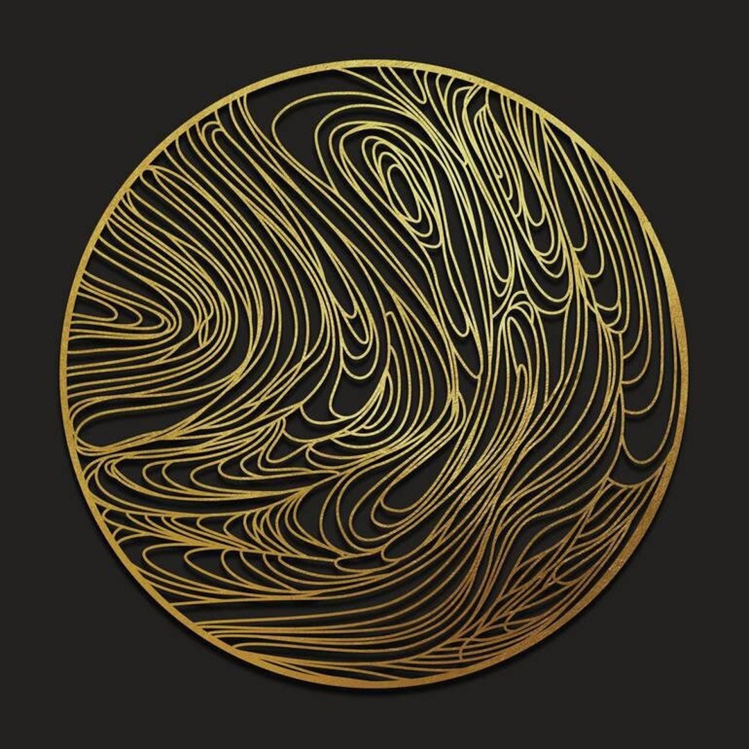 Minimalist Gold Metal Wall Hanging,gold Metal Wall Decor,unique Wall ...