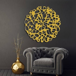 Circular Metal Storm Sign Wall Art, Metal Sketch Sign for Wall ...